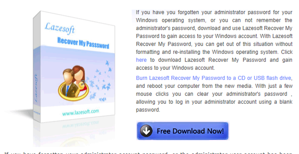 Lazesoft Recover My Password - Download